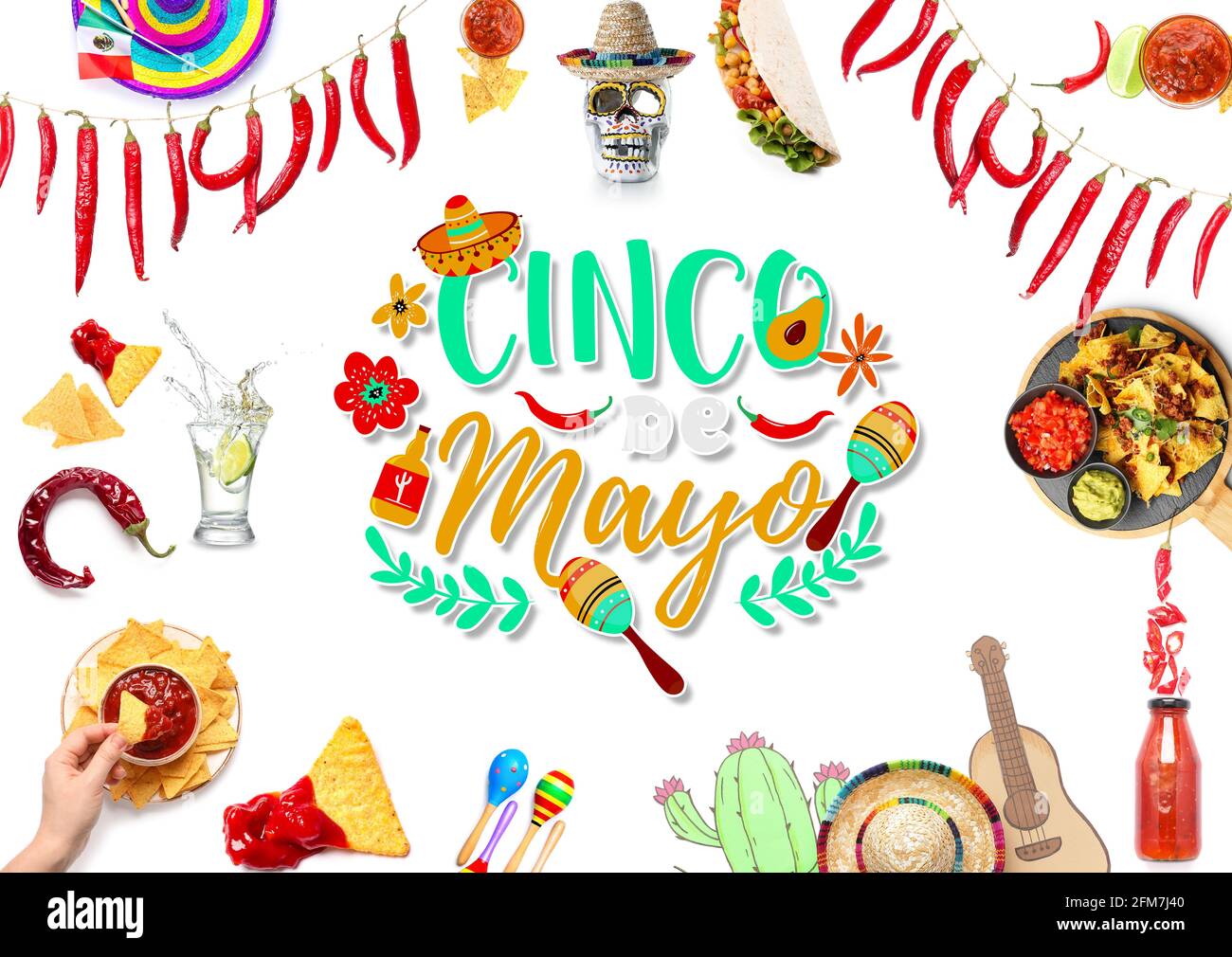Greeting card for Cinco de Mayo (Fifth of May) celebration Stock Photo ...