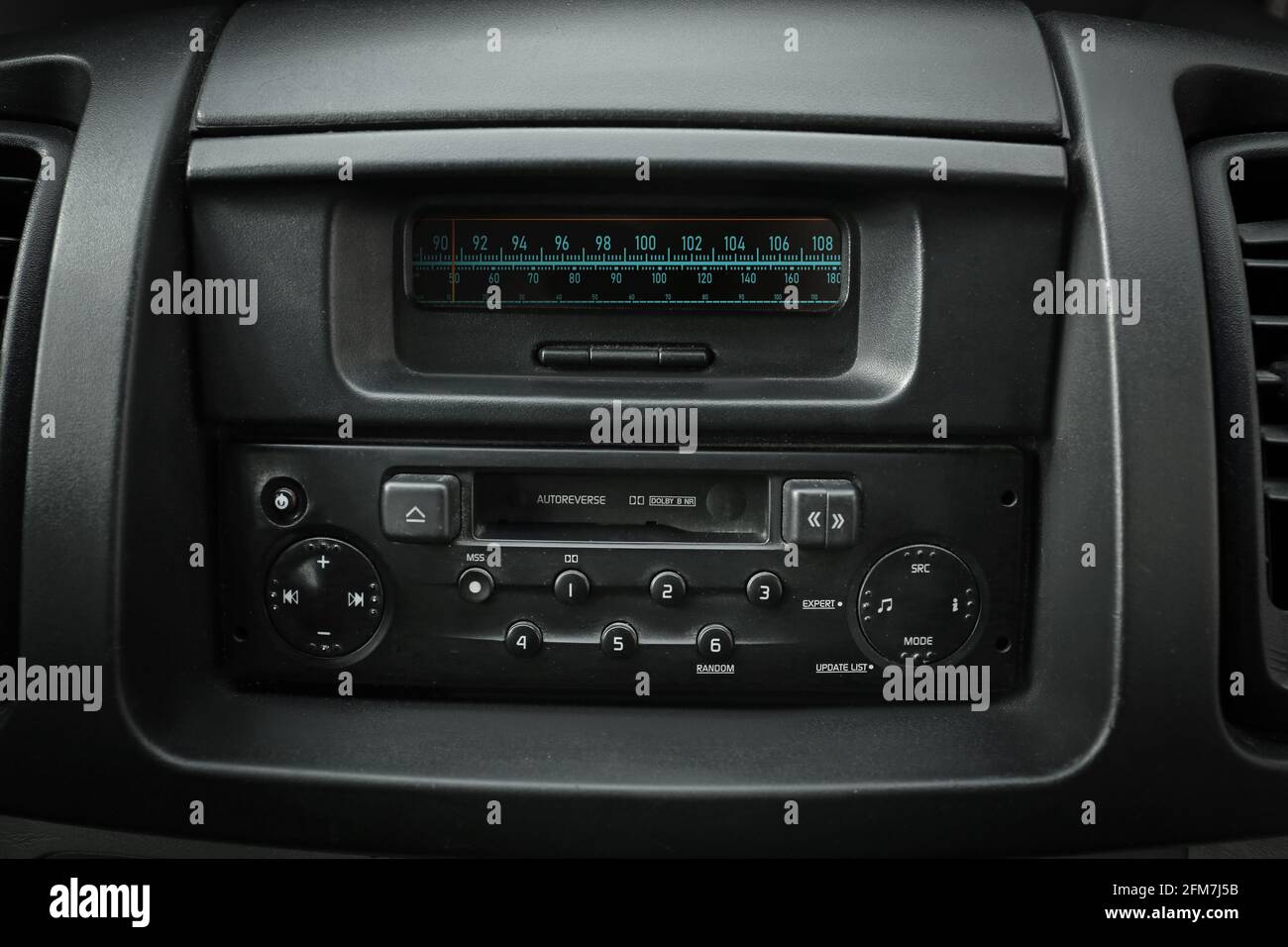 Modern radio receiver in car Stock Photo - Alamy