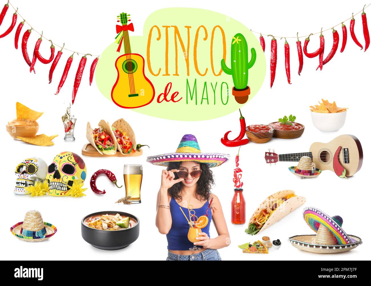 Greeting card for Cinco de Mayo (Fifth of May) celebration Stock Photo ...