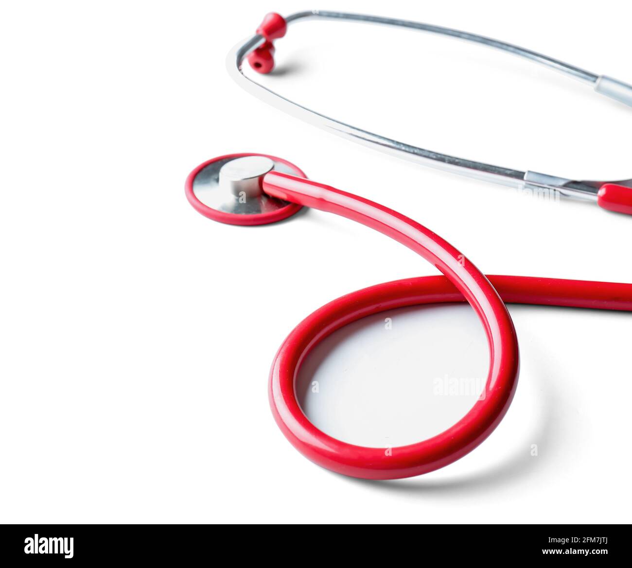 Modern stethoscope on white background Stock Photo - Alamy