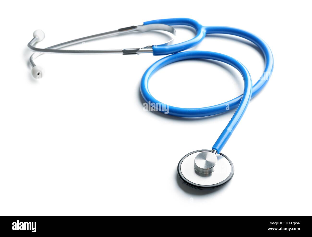 Modern stethoscope on white background Stock Photo - Alamy