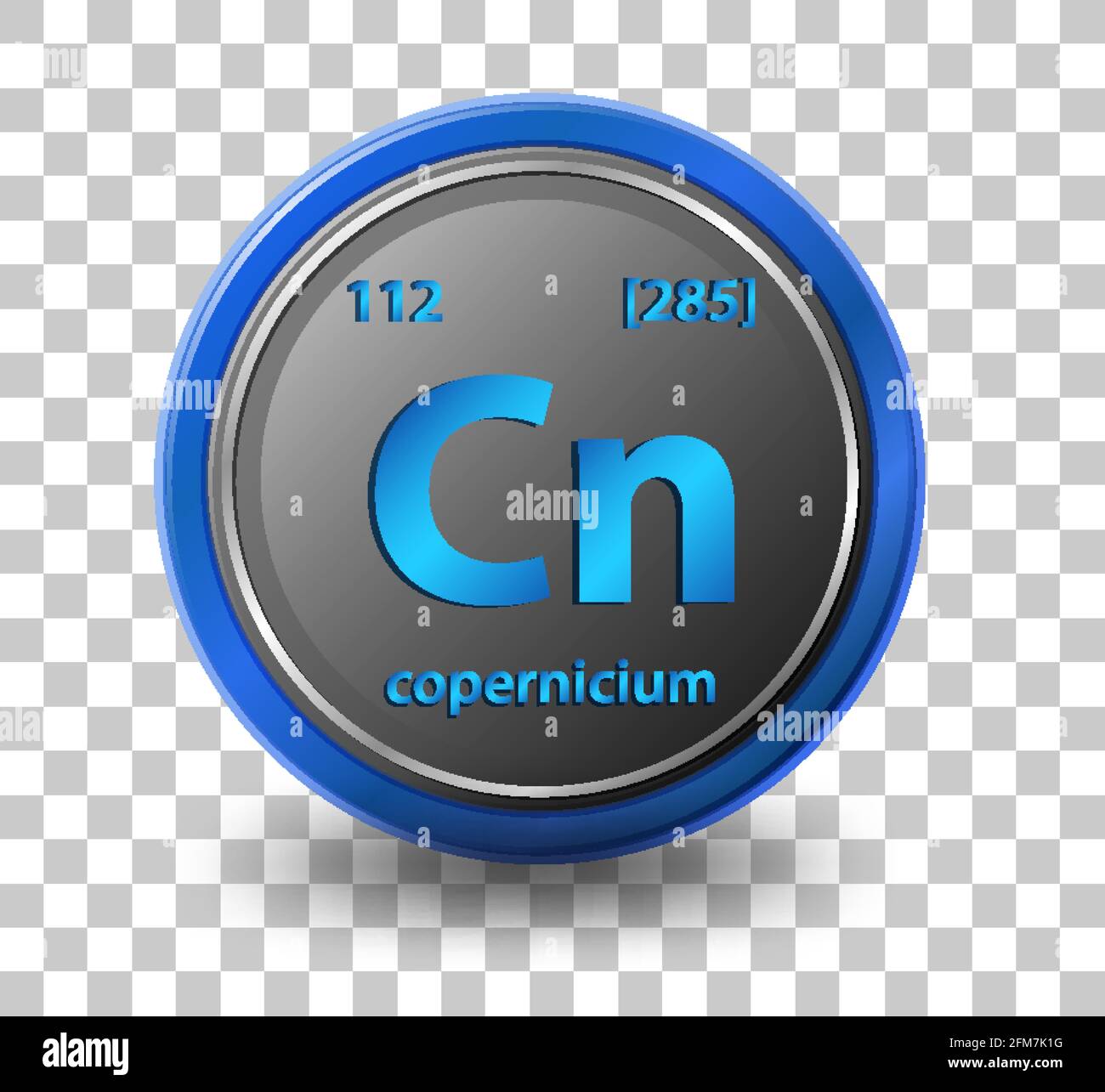 Copernicium chemical element. Chemical symbol with atomic number and ...