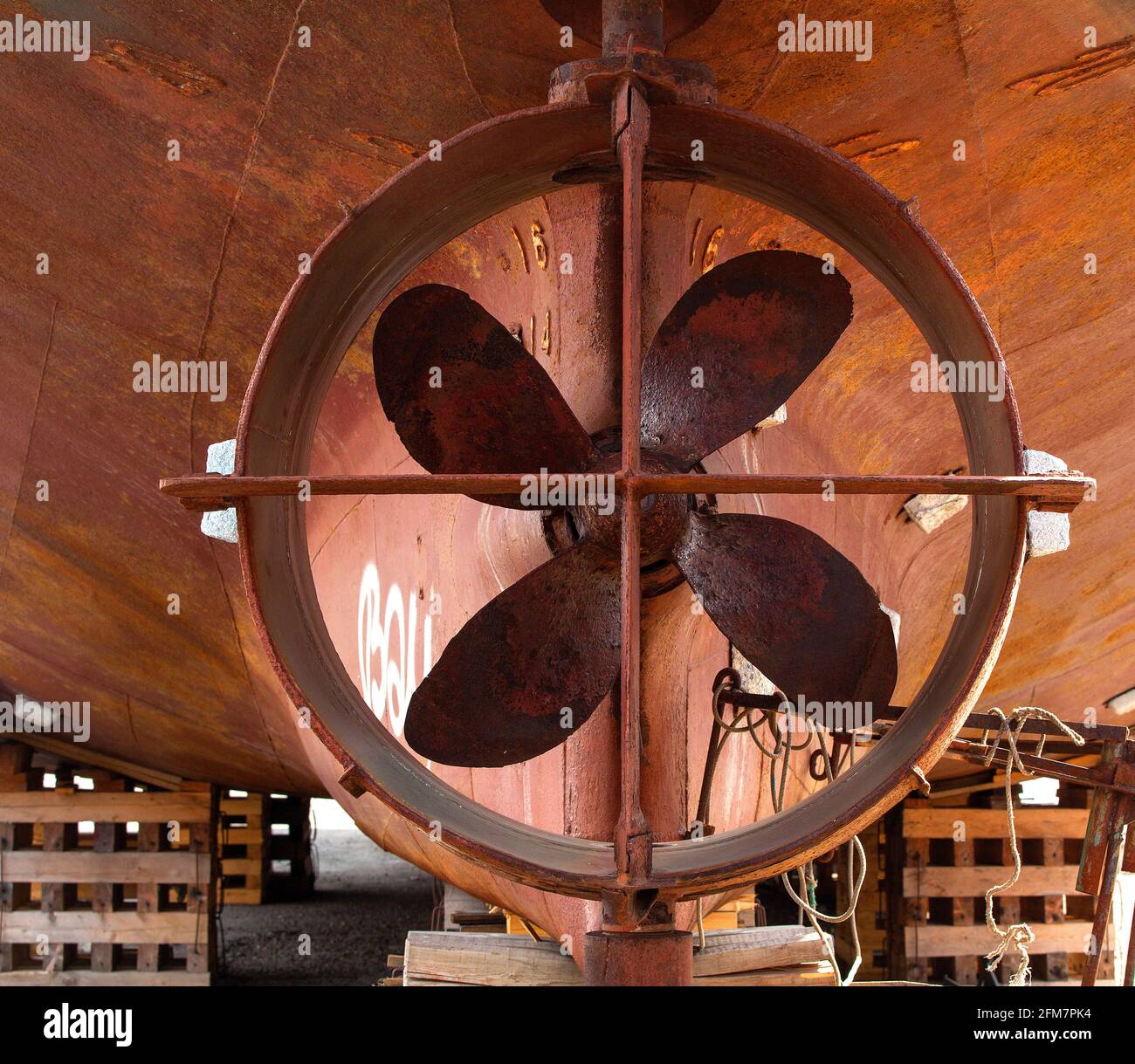 screw vessel for woods slipway at a shipyard in Kamchatka Stock Photo - Alamy