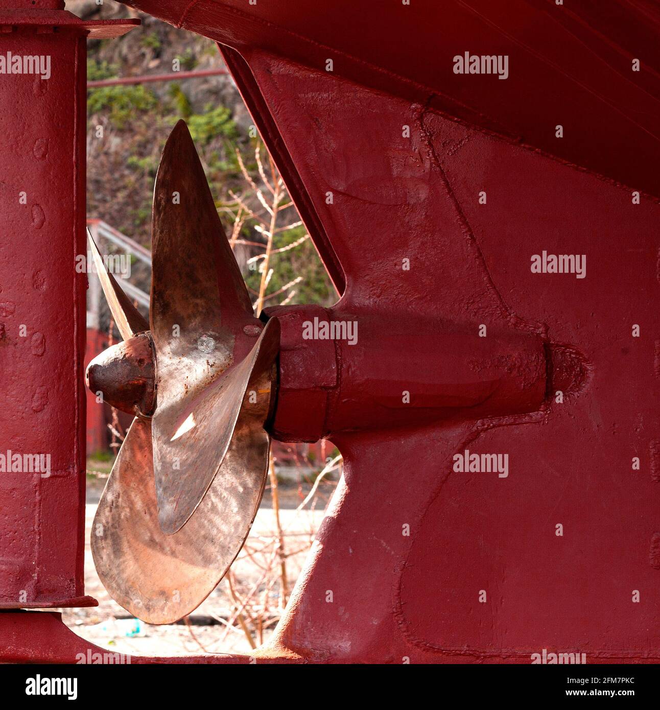 screw vessel for woods slipway at a shipyard in Kamchatka Stock Photo ...
