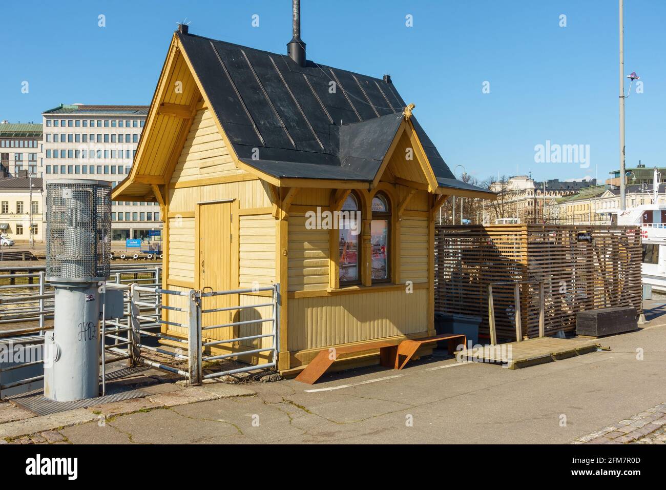 Old wooden hut at the Market square of Helsinki Finland Stock Photo - Alamy