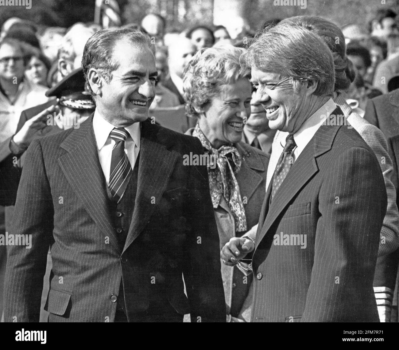 Jimmy carter and shah of iran Black and White Stock Photos & Images - Alamy