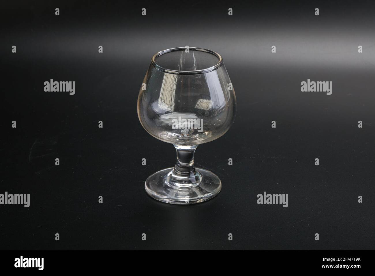 Empty glass for vine or water isolated Stock Photo - Alamy