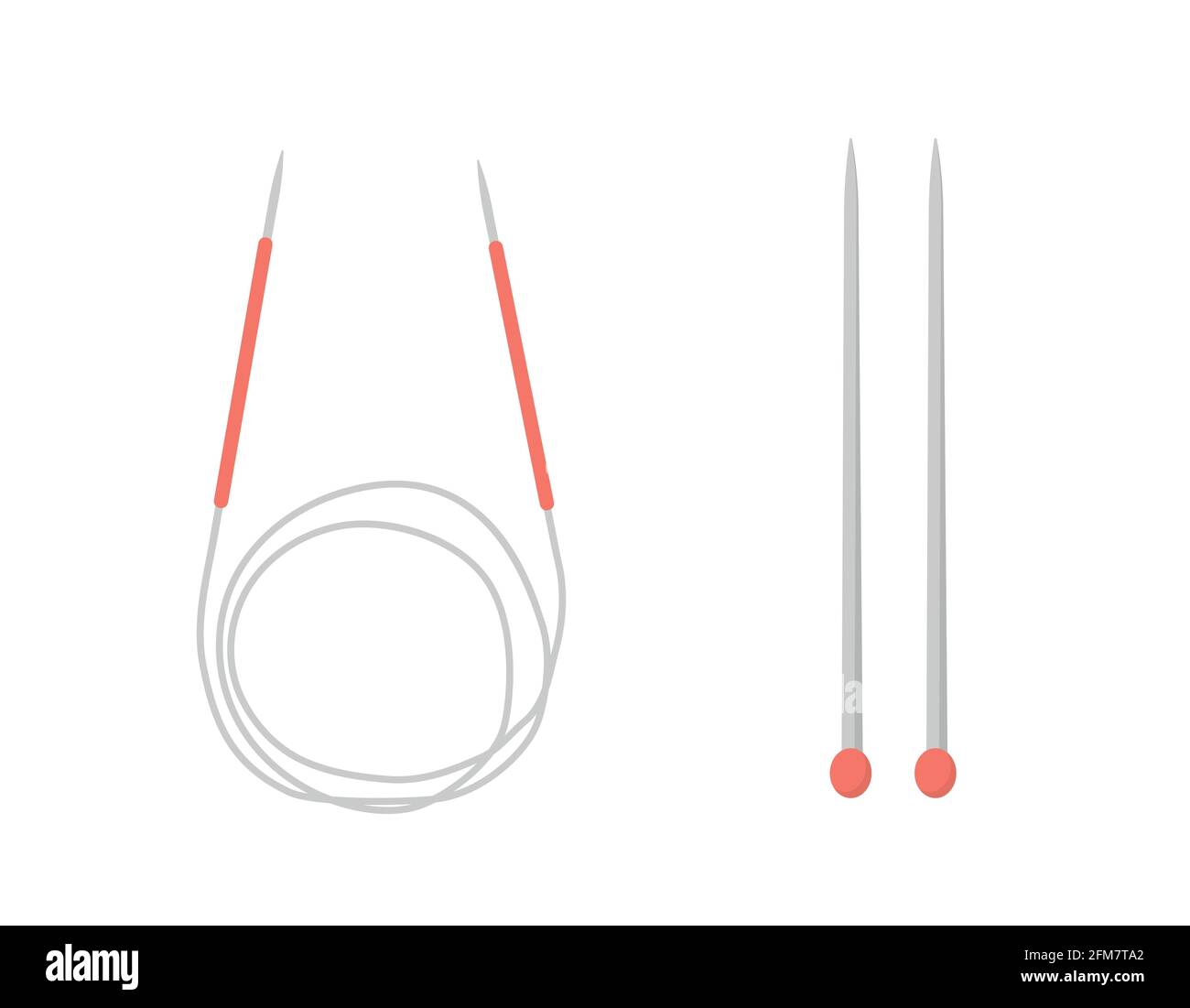Knitting needle black line Stock Vector Images - Alamy