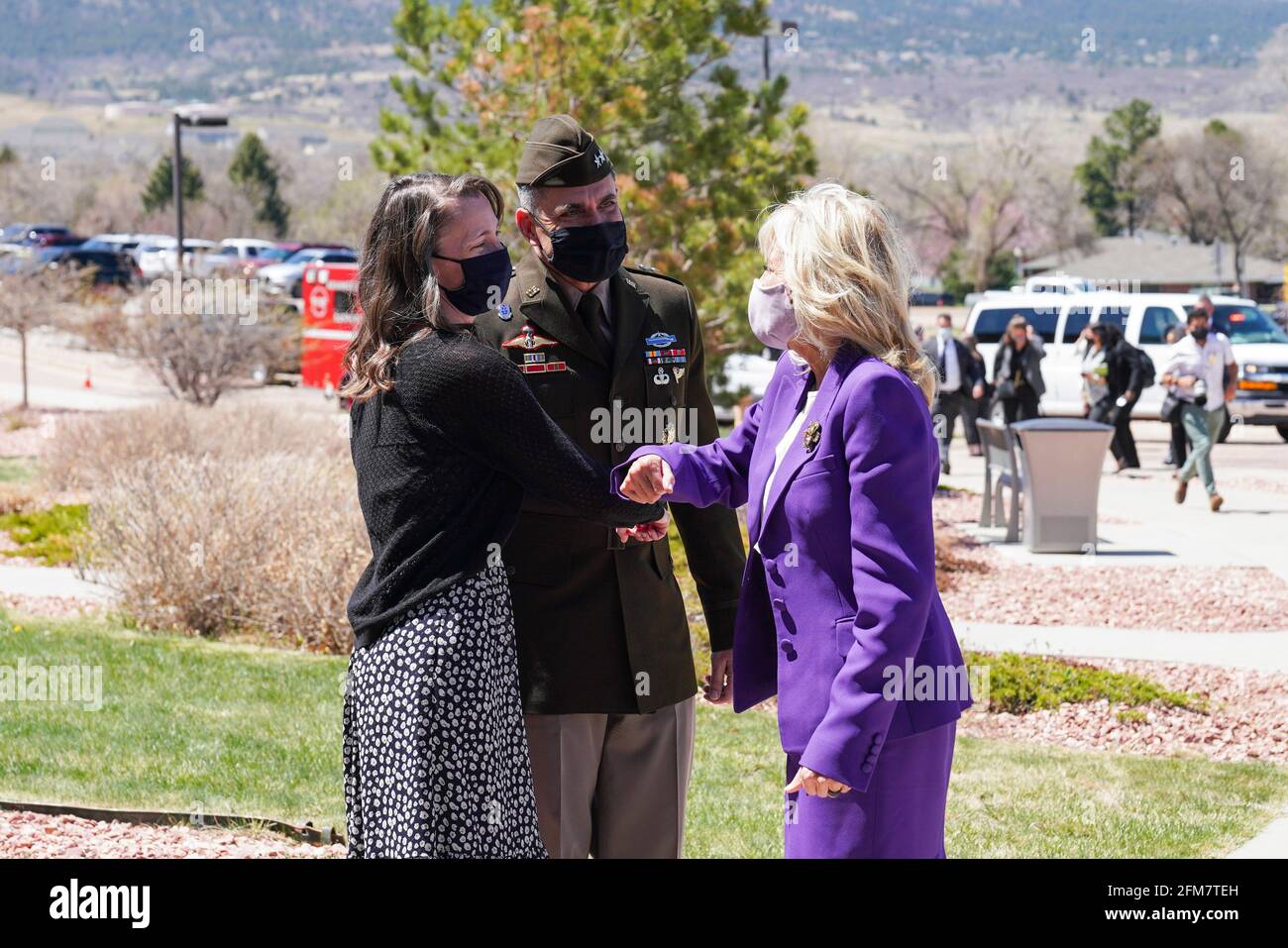 Colorado Springs, United States. 06th May, 2021. Dr. Jill Biden greets ...