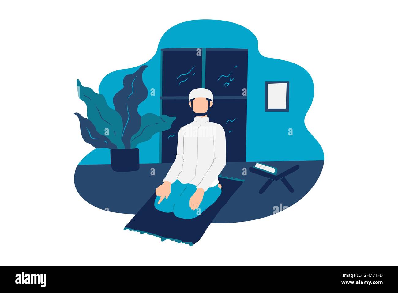 Man muslim doing prayer in hi-res stock photography and images - Alamy