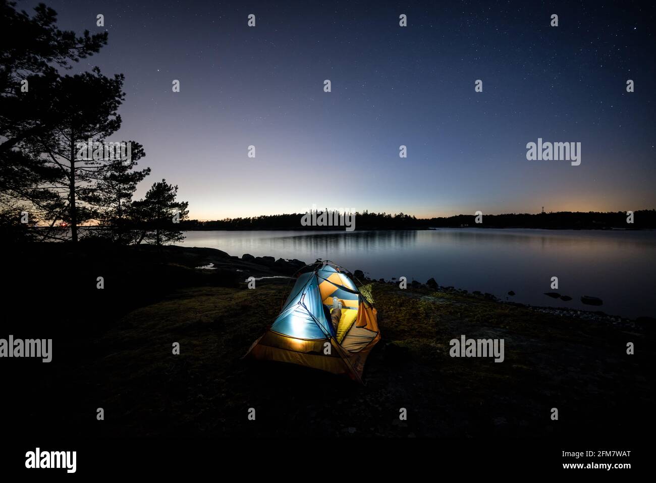 Camping at Kutuhället island, Sipoo, Finland Stock Photo - Alamy