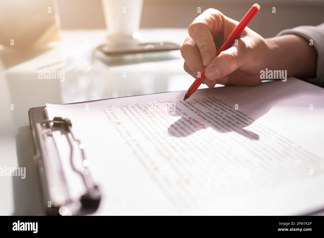 Script Grammar And Spelling Edit. Book Text Proofreading Stock Photo ...