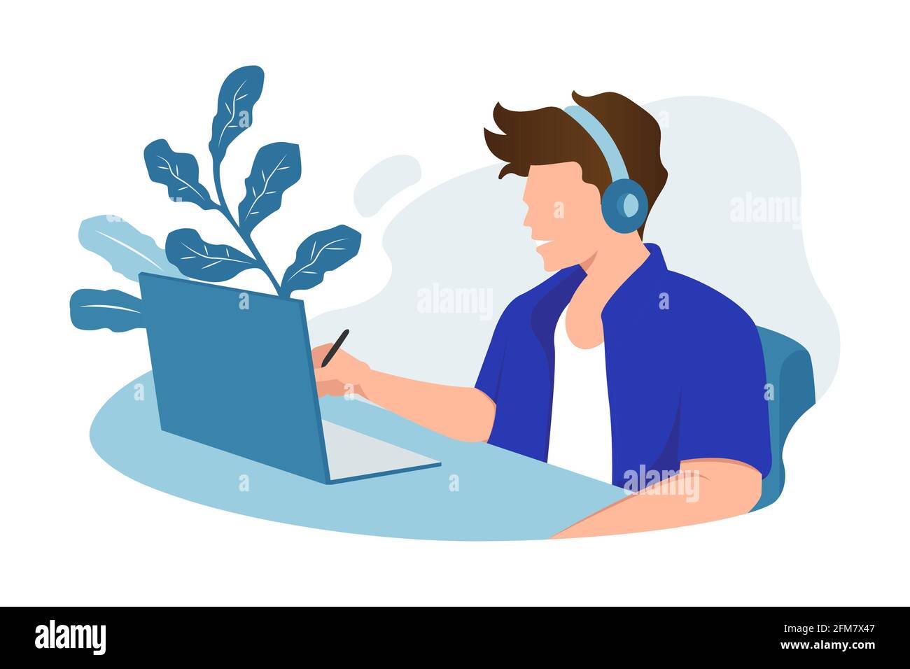 Drawing man online education Stock Vector Image & Art - Alamy