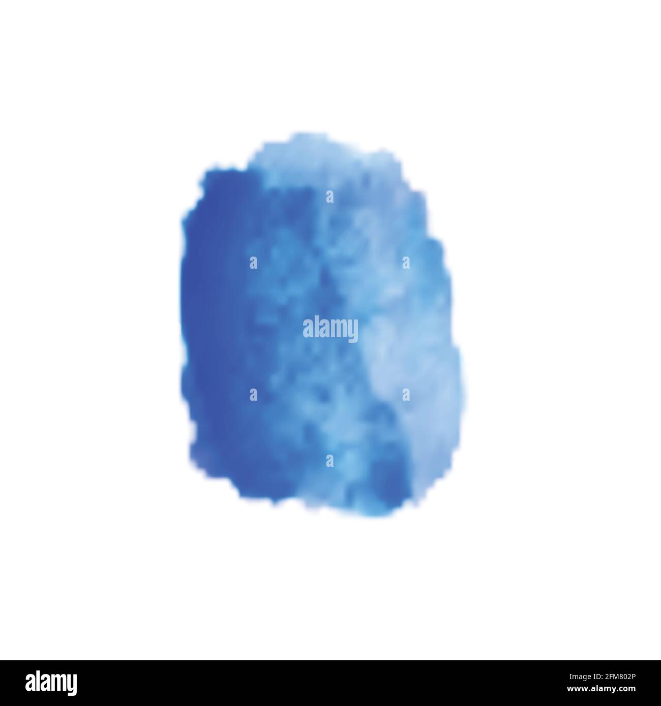 Watercolor blue smear on white background. Vector illustration for web ...