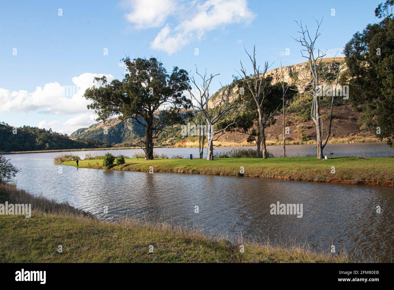 Water reservoir surounded by natural rural vegetation Stock Photo - Alamy