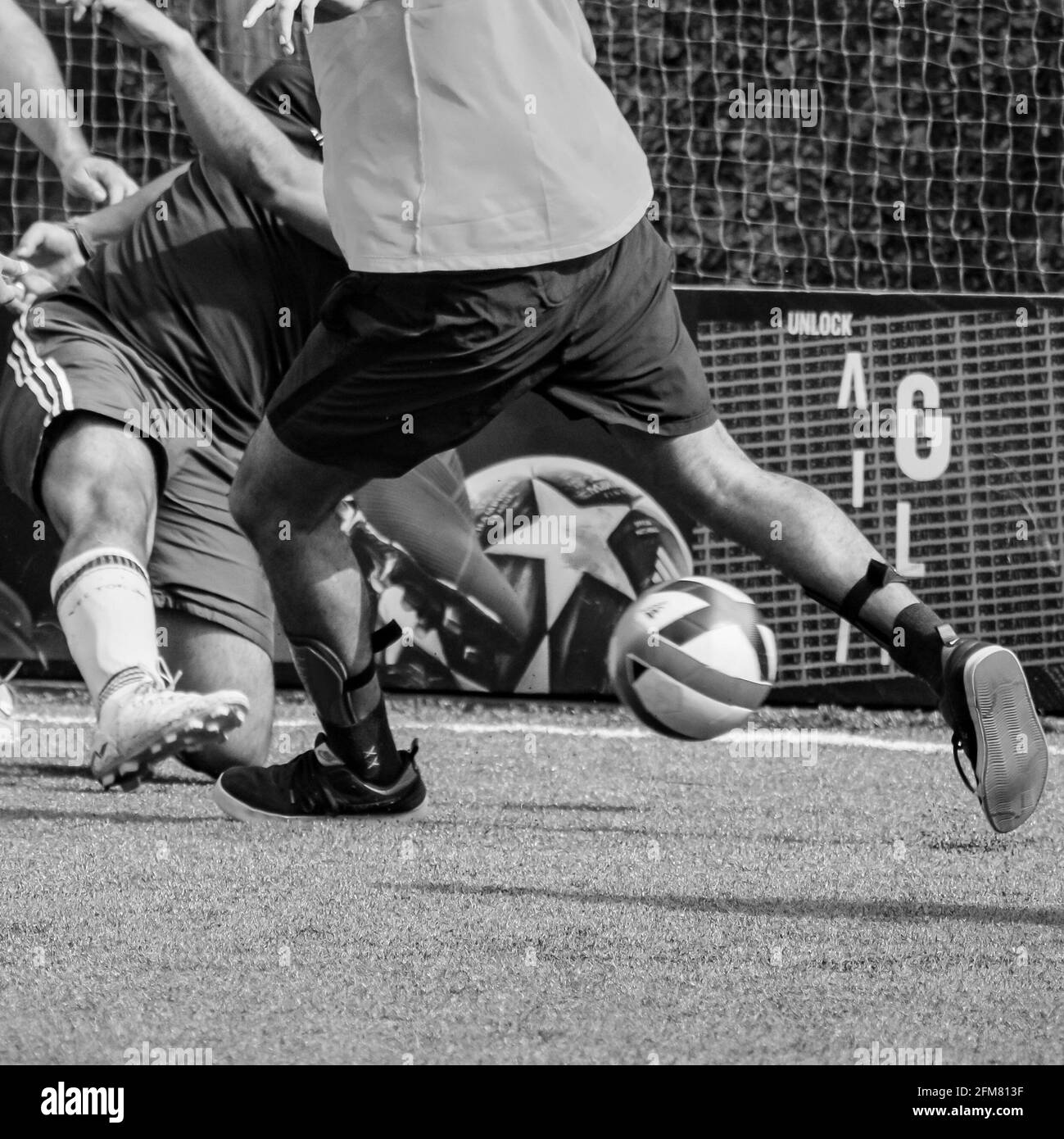 Delhi, India - July 01 2018: Footballers of local football team during ...