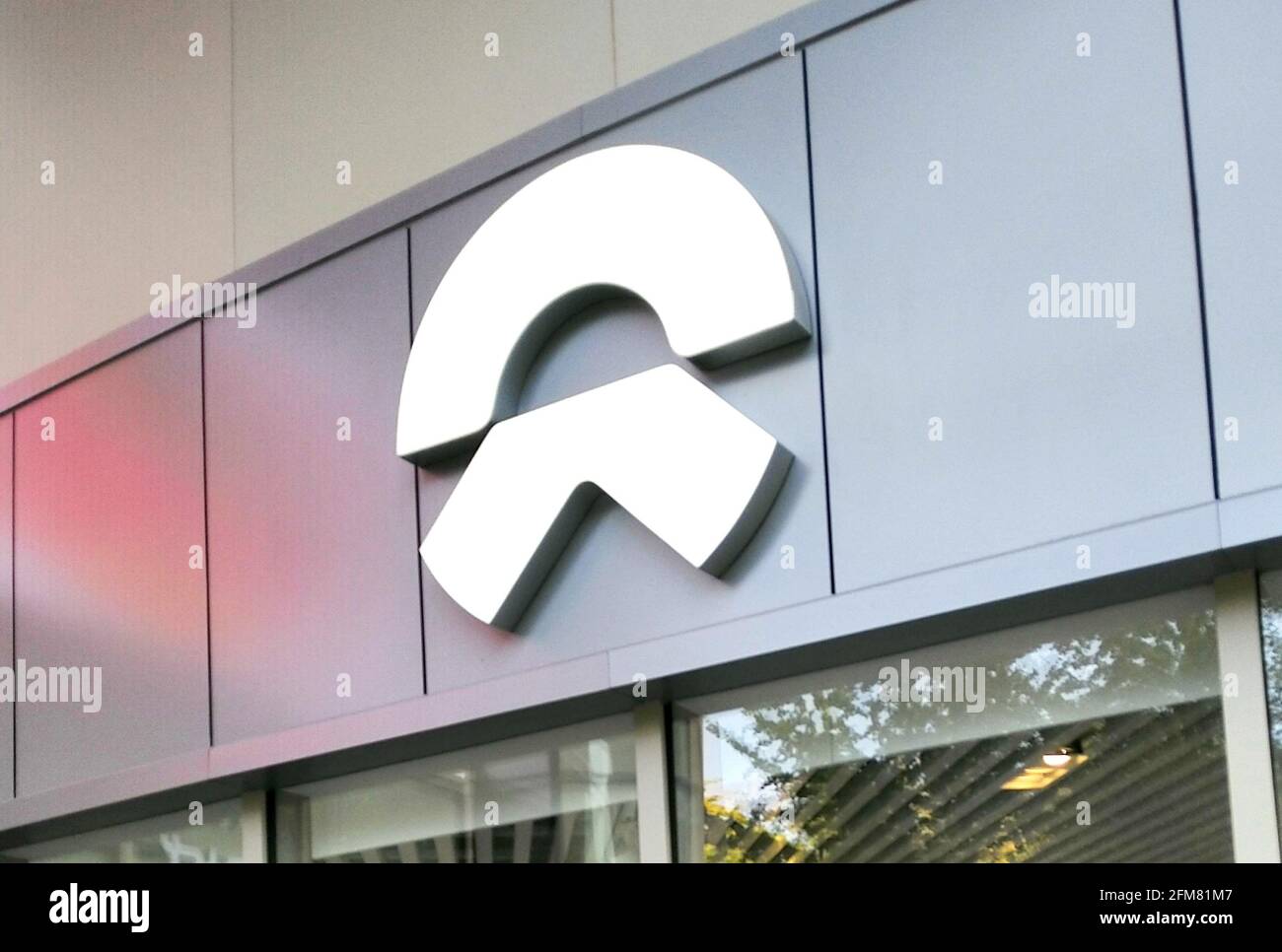 SHANGHAI, CHINA - MAY 7, 2021 - A view of Nio's flagship store in ...