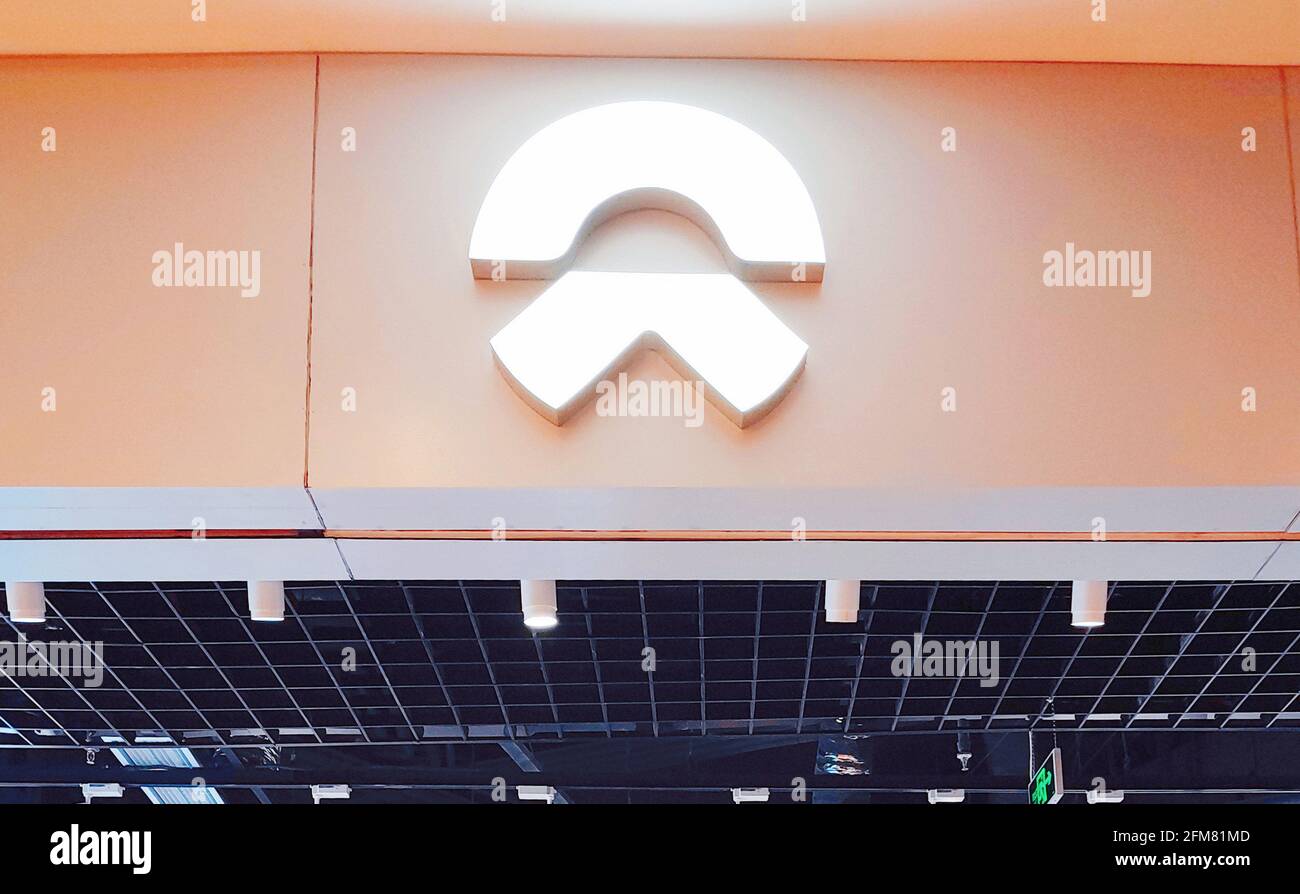 SHANGHAI, CHINA - MAY 7, 2021 - A view of Nio's flagship store in ...