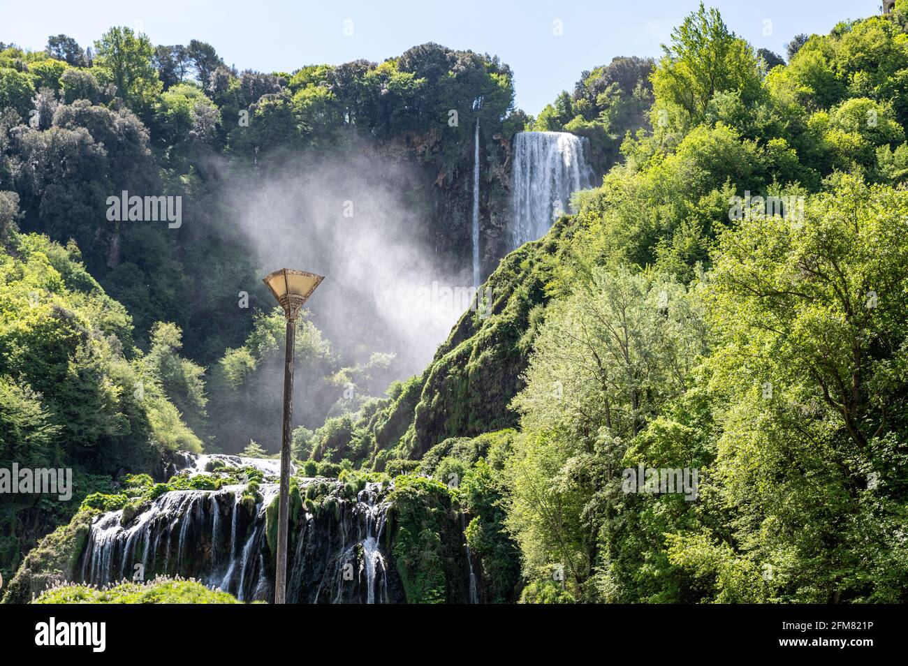 waterfall of marmore open to full flow in May Stock Photo - Alamy