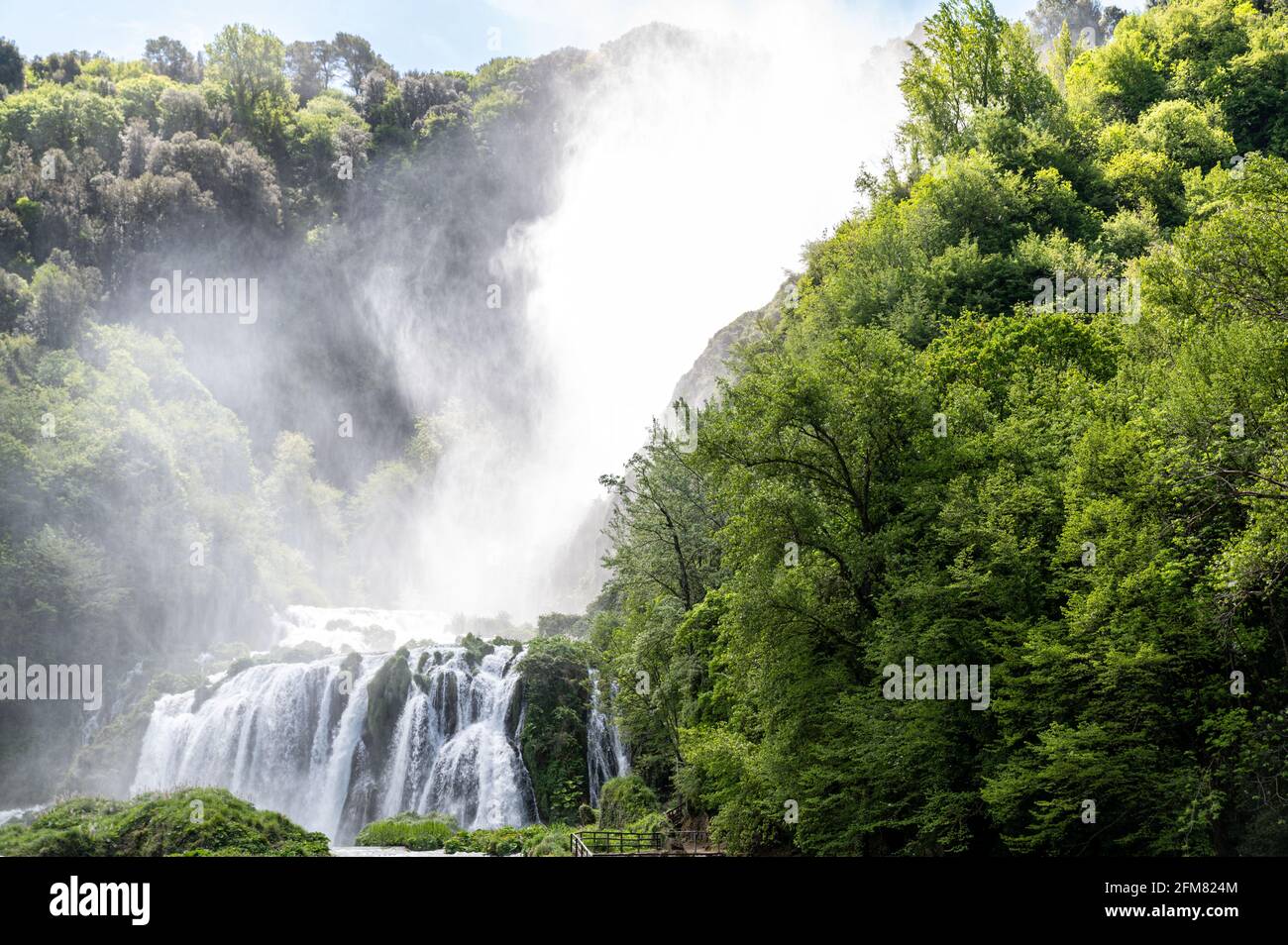 waterfall of marmore open to full flow in May Stock Photo - Alamy