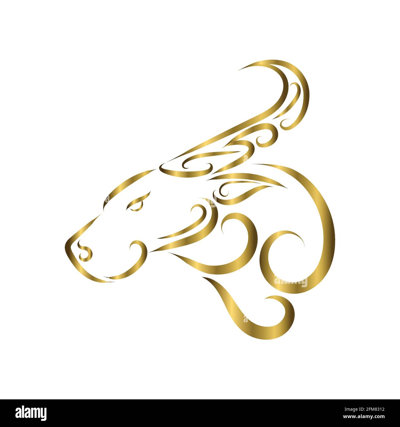 Cartoon style indian bull head hi-res stock photography and images - Alamy