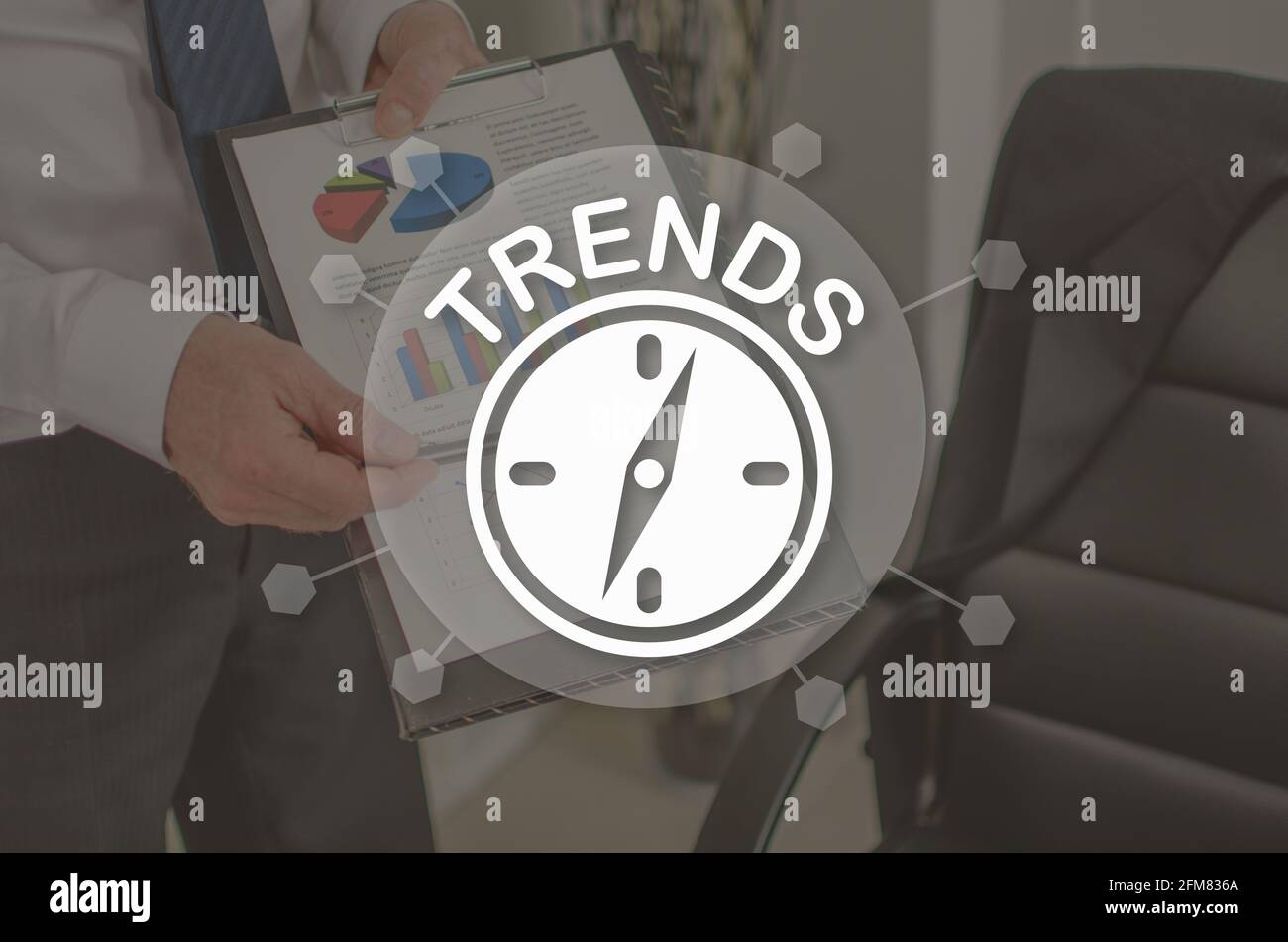 Trends concept illustrated by a picture on background Stock Photo - Alamy