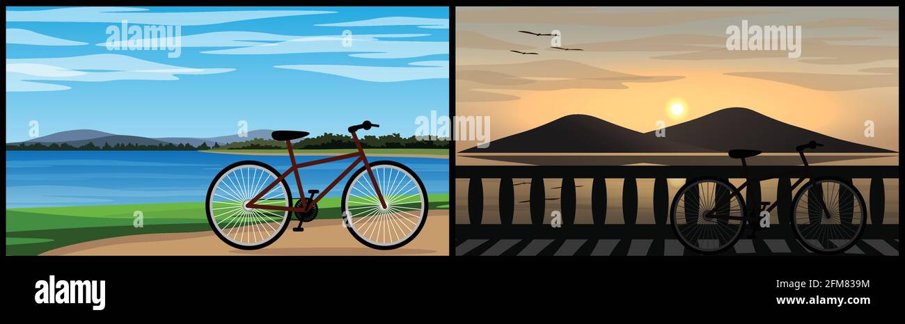 Seashore park Stock Vector Images - Alamy