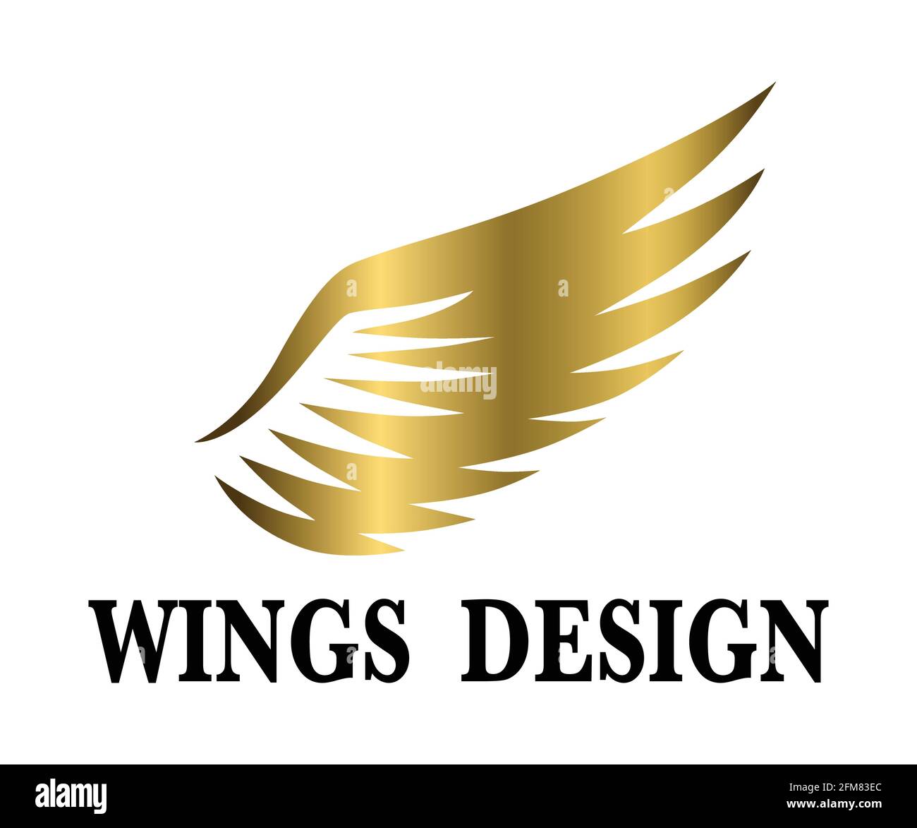 Golden bird wing butterfly Stock Vector Images - Alamy