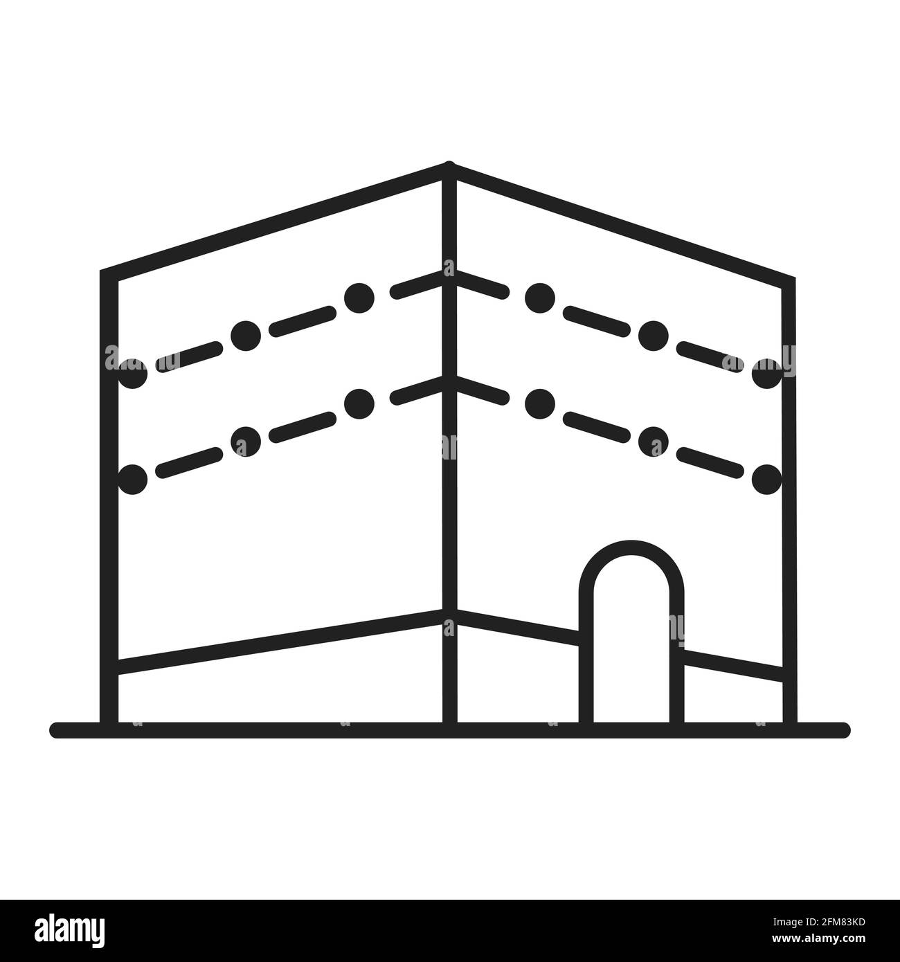 Simple Mosque icon line vector for Ramadan Kareem, Eid al-Adha Islam ...