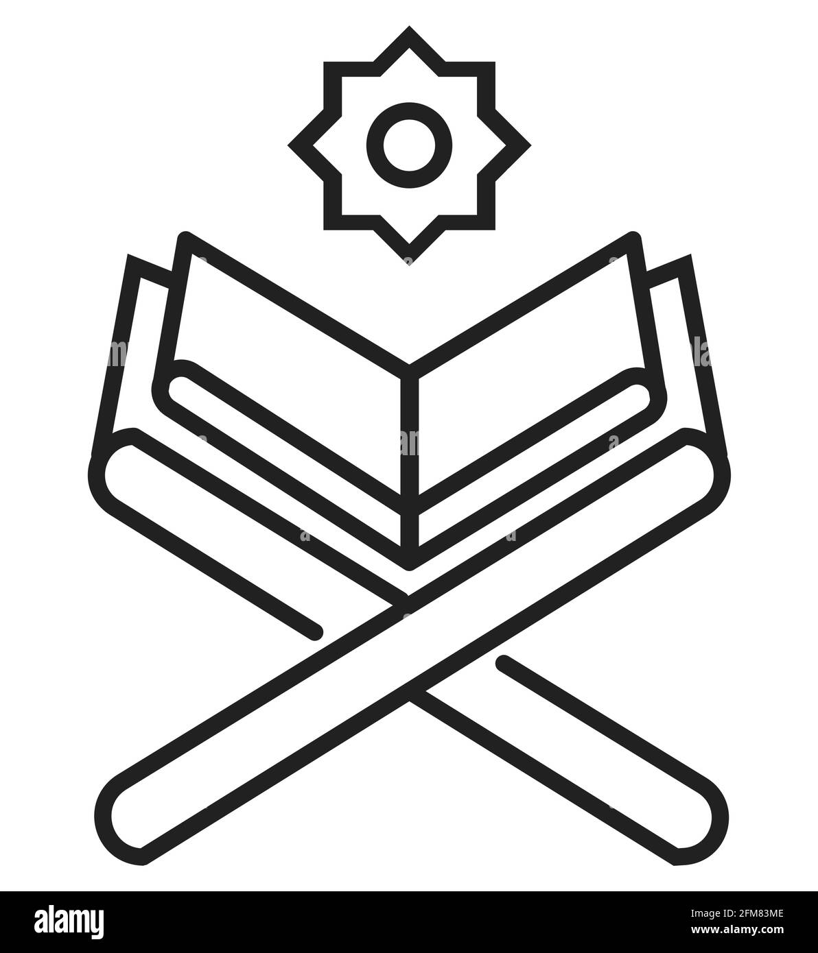 Simple Koran line icon vector for Ramadan Kareem. Eid al-Adha Islam ...