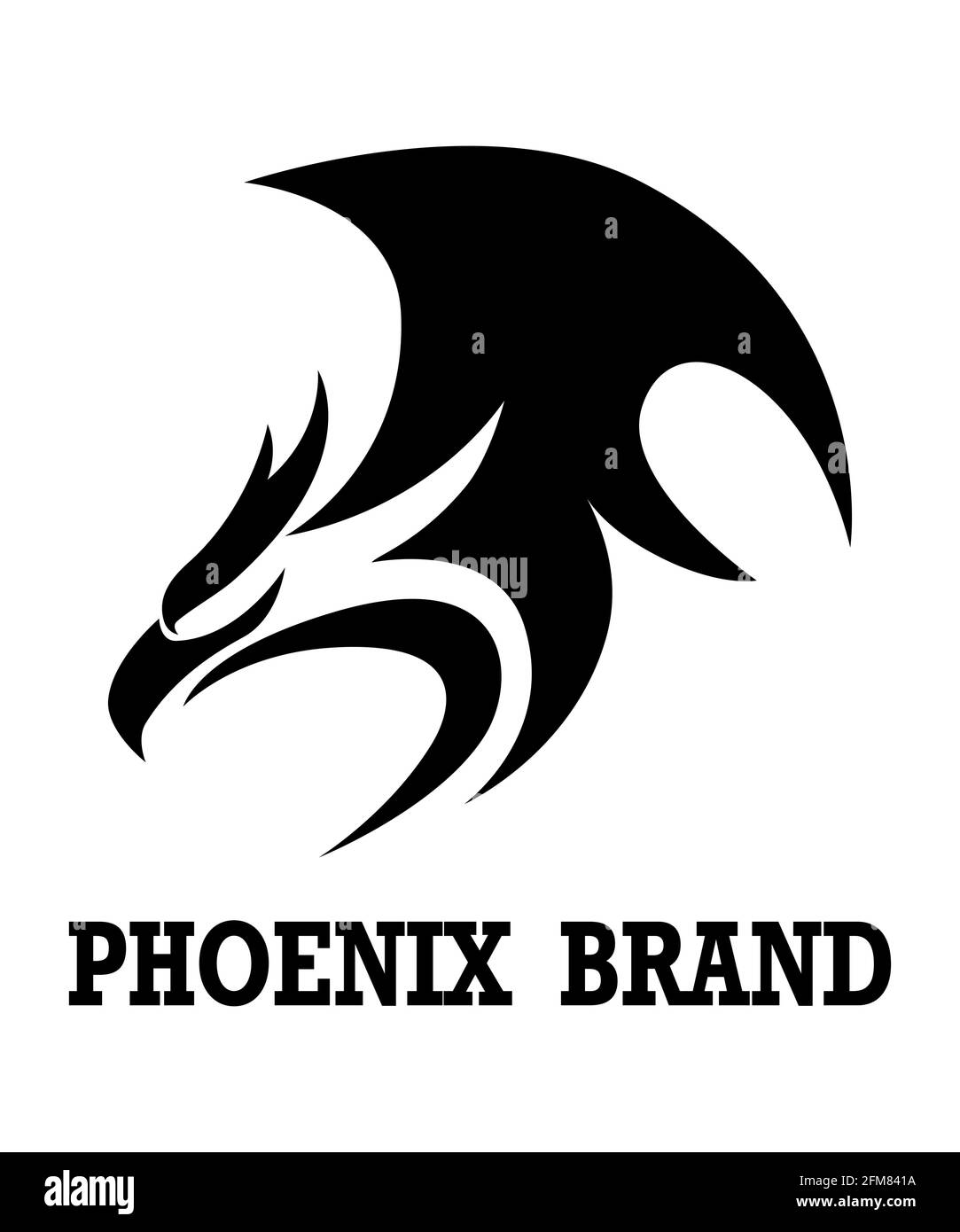 Black vector logo of phoenix. It shows power and strength Stock Vector ...