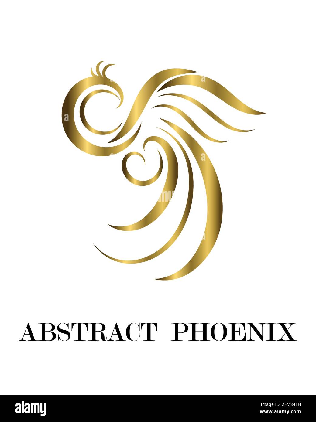 The abstract vector image of a Phoenix is suitable for making logos or ...