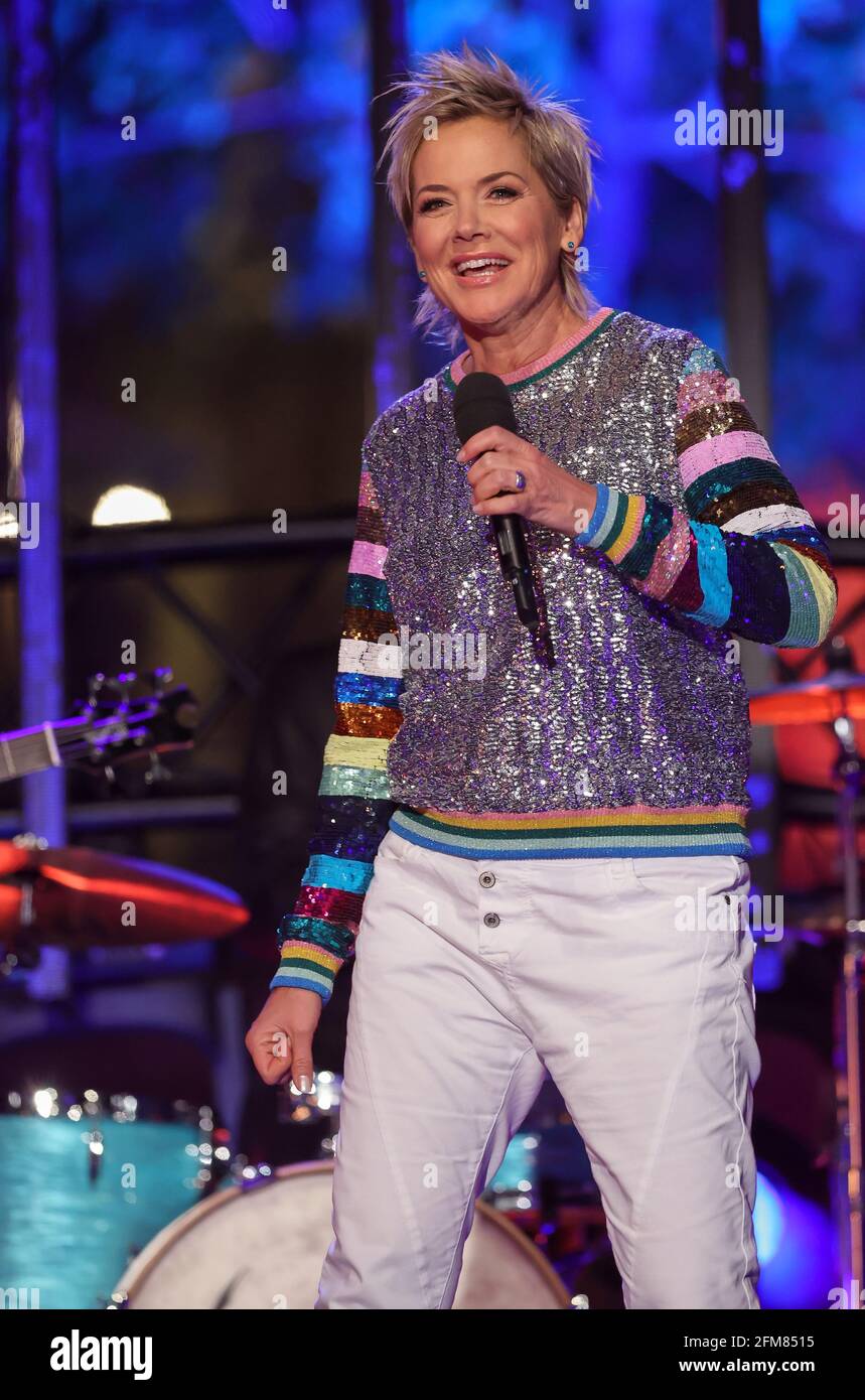 Leipzig, Germany. 06th May, 2021. German pop singer, TV presenter and ...