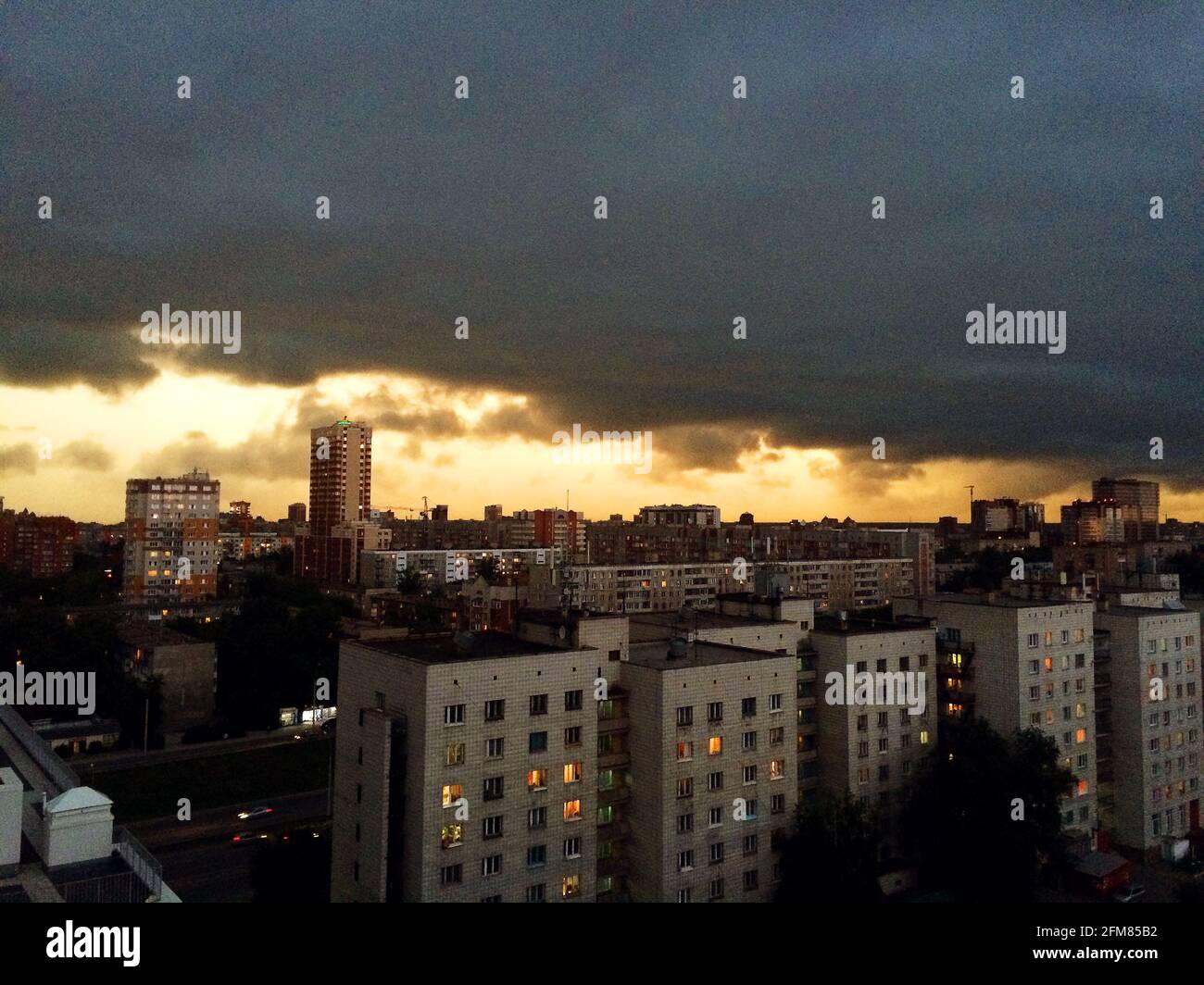 Typical Russian city and buildings in the summer Stock Photo - Alamy