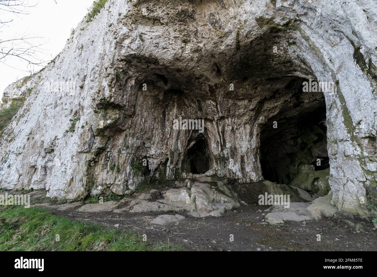 The hillside of Cefn-yr-Ogof or back of the cave at Llanddulas on the ...