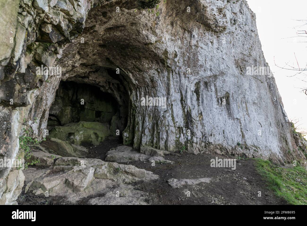 The hillside of Cefn-yr-Ogof or back of the cave at Llanddulas on the ...
