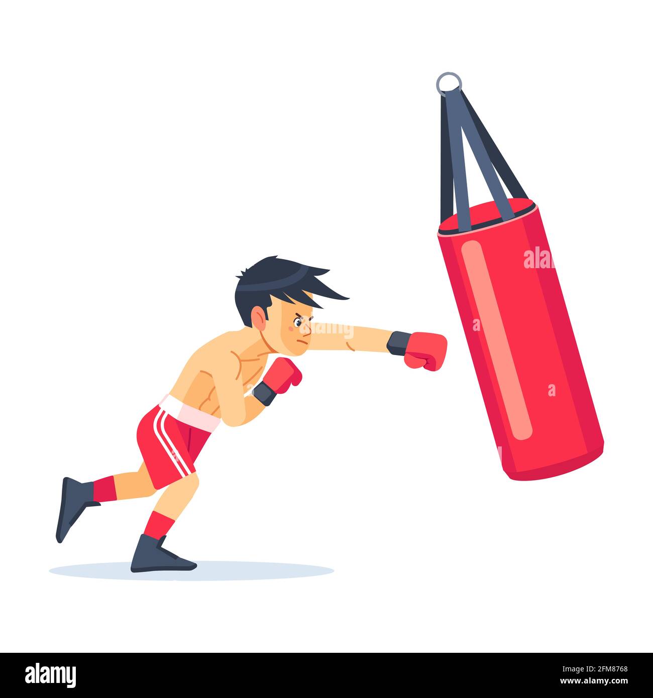 Boxing youth training Stock Vector Images - Alamy