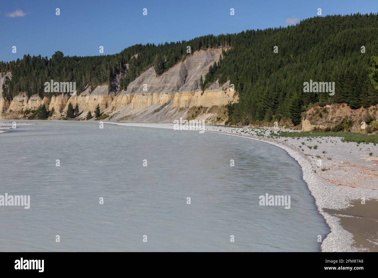 View of the Rakaia River Stock Photo - Alamy