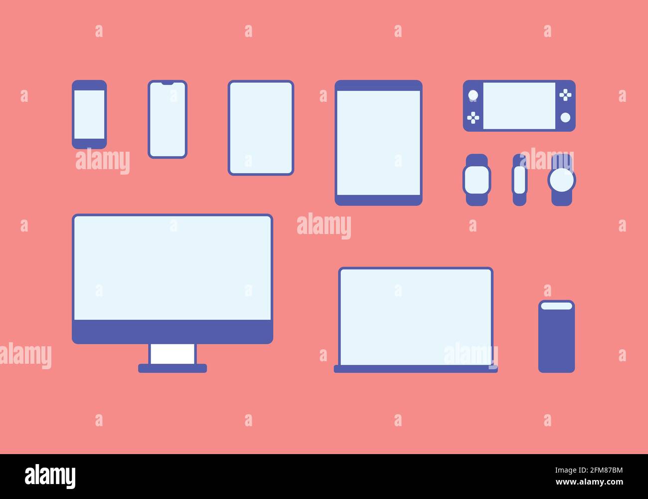 Computer desktop watch vector hi-res stock photography and images - Alamy