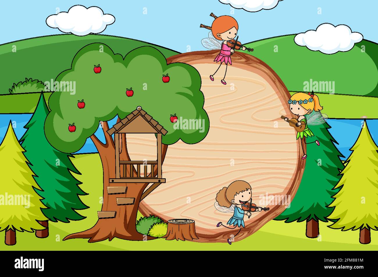 Fairy tale banner template illustration Stock Vector Image & Art - Alamy