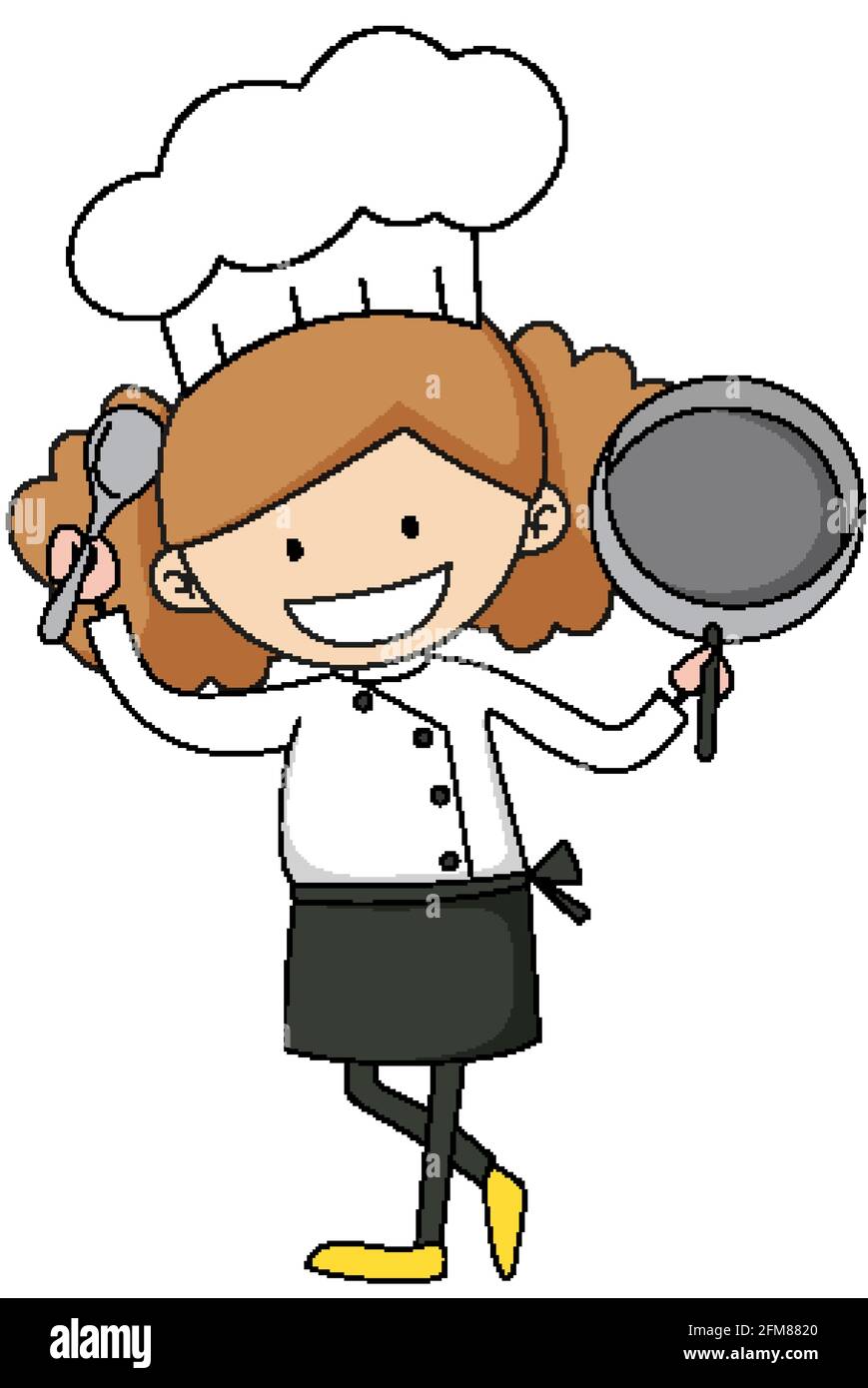 Female chef cartoon character cartoon character illustration Stock ...