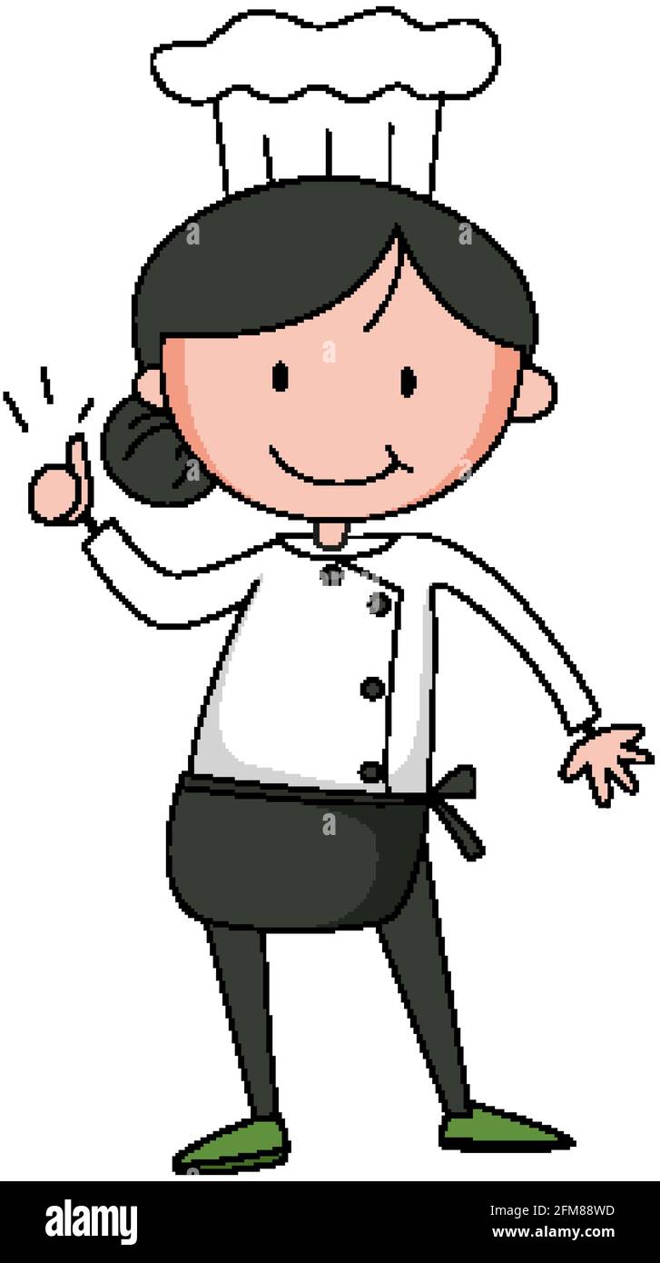 Female chef cartoon character cartoon character illustration Stock ...
