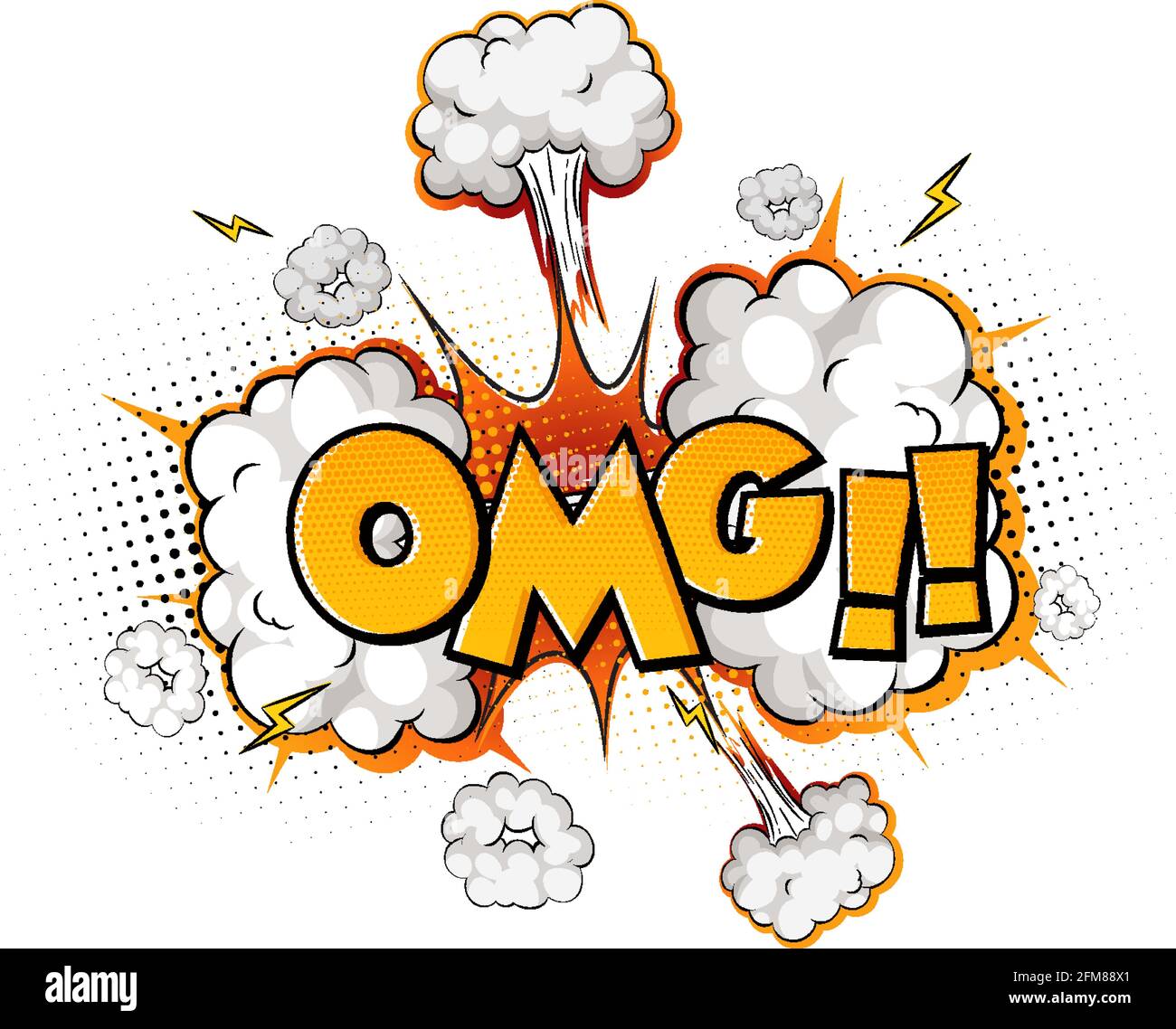 Comic speech bubble with omg text illustration Stock Vector Image & Art ...