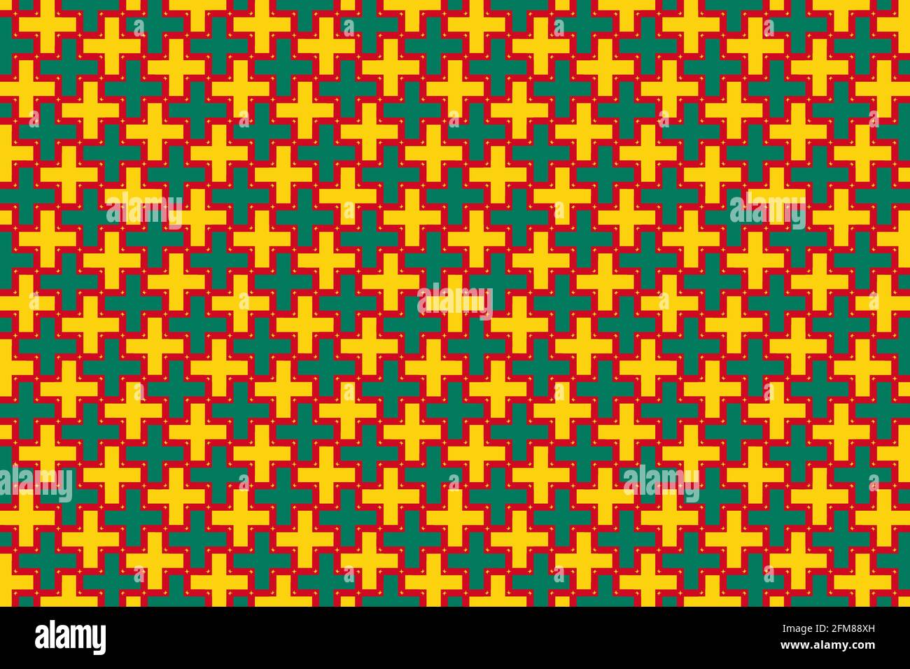 Simple geometric pattern in the colors of the national flag of Cameroon ...