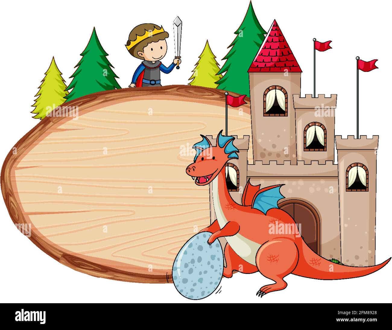 Fairy tale banner template illustration Stock Vector Image & Art - Alamy