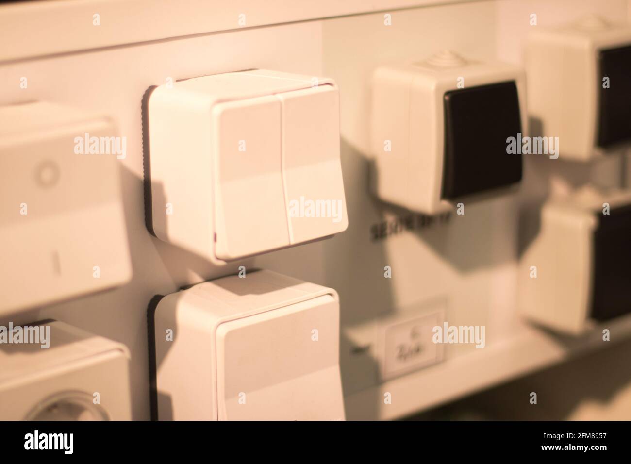 Store socket and switch display of productrs on sale on wall ...