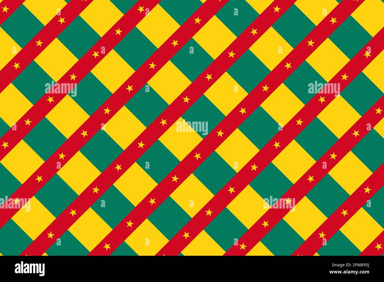Simple geometric pattern in the colors of the national flag of Cameroon ...