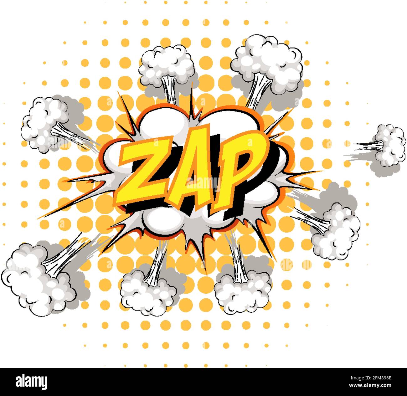 Comic speech bubble with zap text illustration Stock Vector Image & Art ...