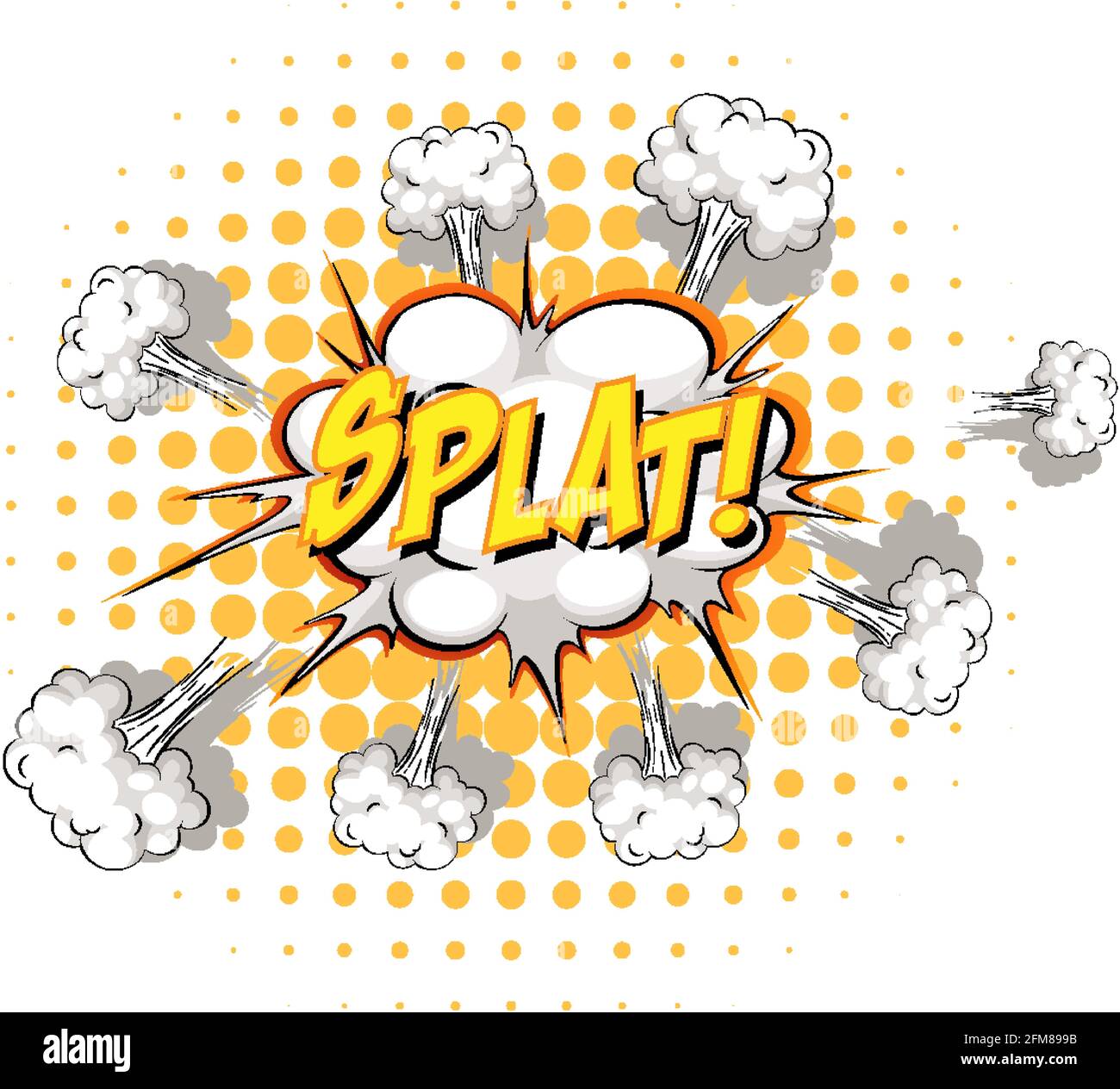 Comic speech bubble with splat text illustration Stock Vector Image ...