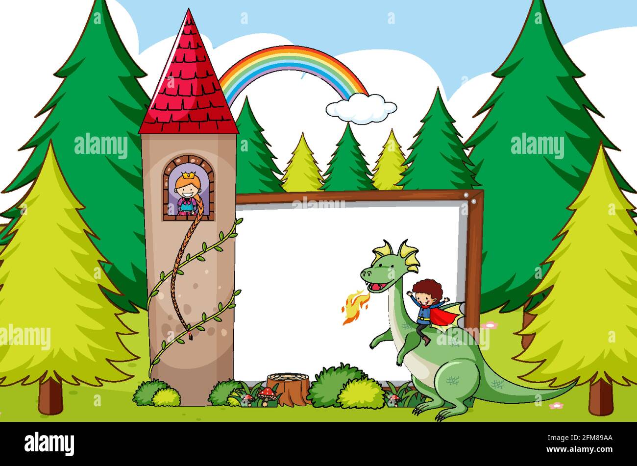 Fairy tale banner template illustration Stock Vector Image & Art - Alamy